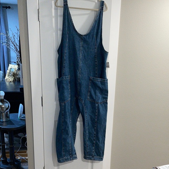 Free People | Jeans | Free People Blue Denim Overalls | Poshmark